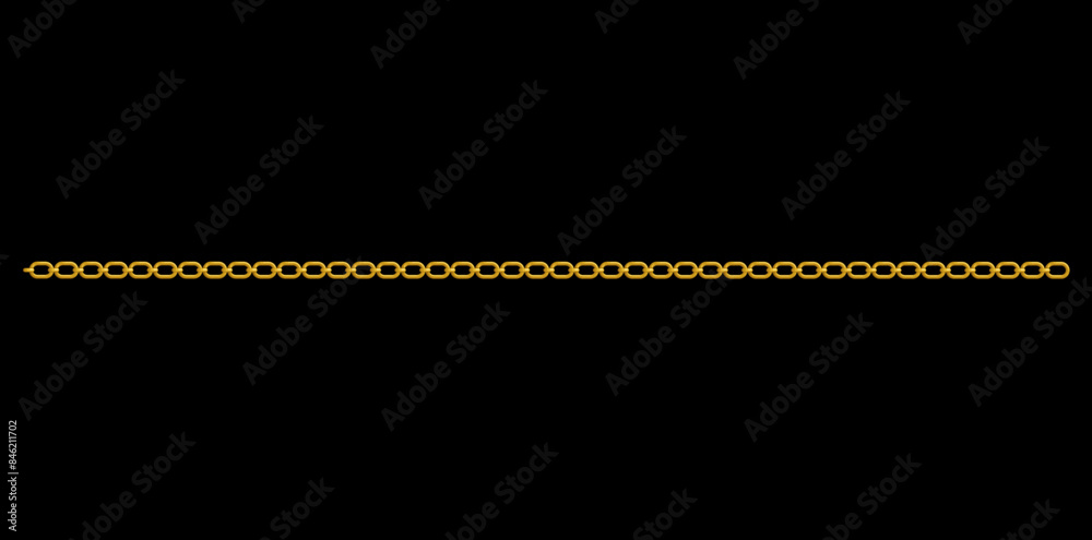 Drawing Style Of Stunning Gold Chain Isolated On Black Background ...
