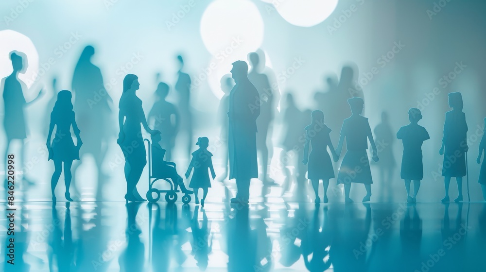 Paper-Cut Human Figures Representing Diversity and Inclusion, Featuring ...