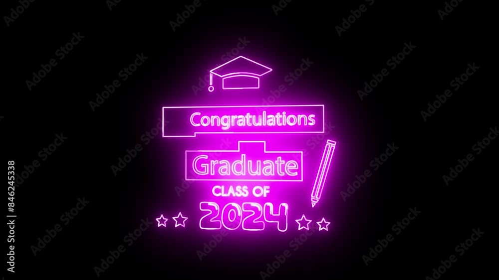 Congratulation Graduate class 0f 2024 calibrations with glow line ...
