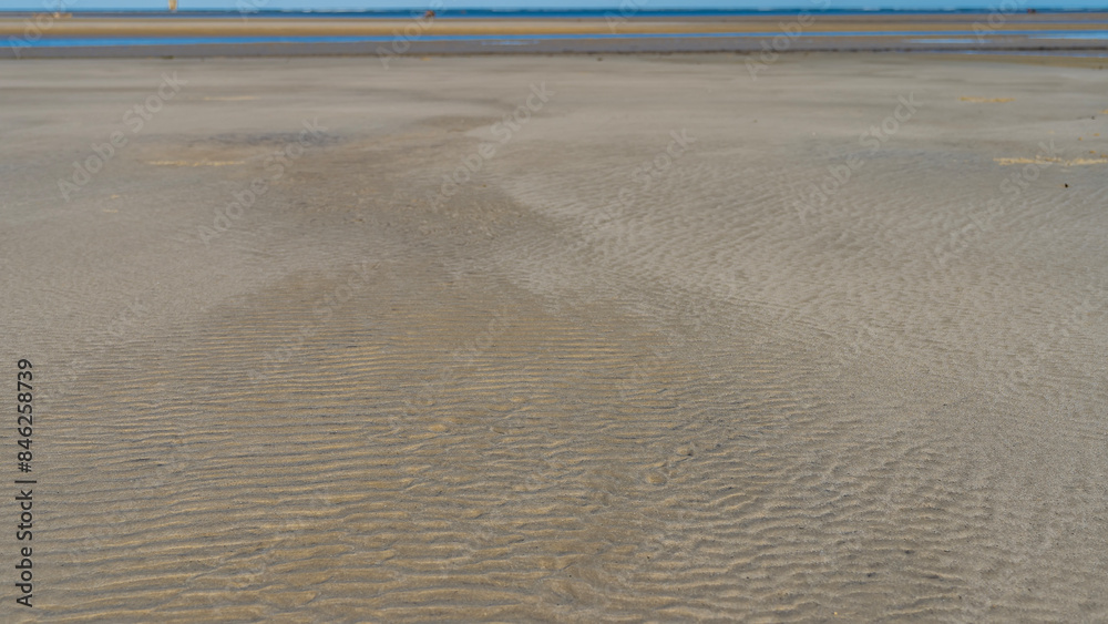The texture of the seabed exposed at low tide. A natural pattern of ...