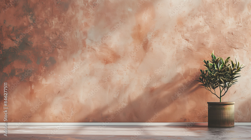 Rustic Textured Wall with Subtle Earth Tones Color Washing Technique ...