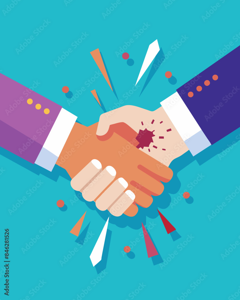 The handshake feels like a vice grip squeezing tighter and tighter ...