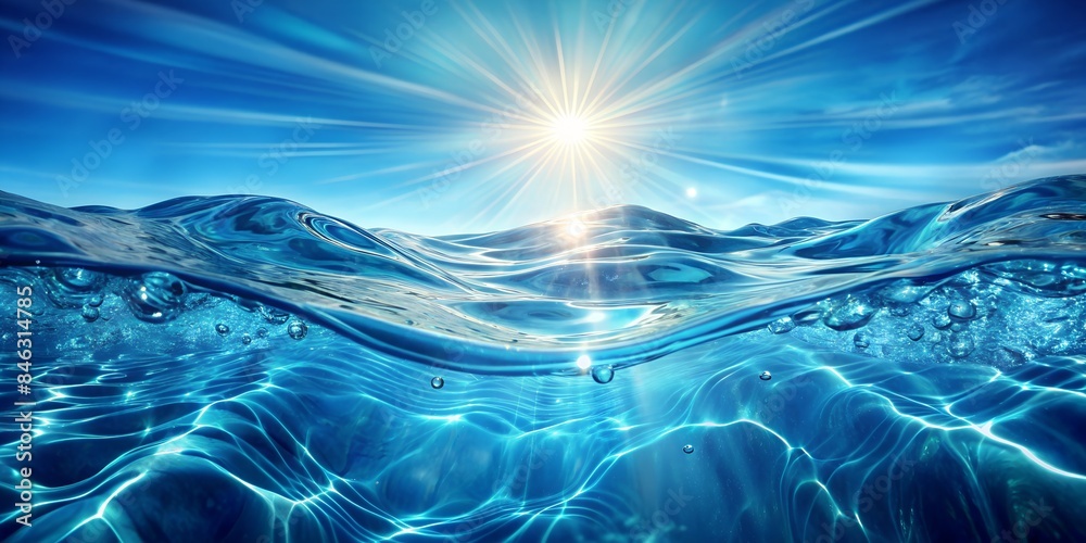 Sunlit Water Ripples Background. Perfect for: cosmetic product ...