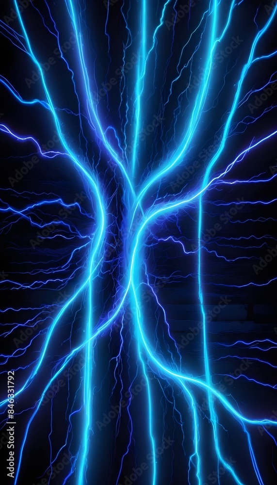 Blue electric spark lightening background blue color copy space ...