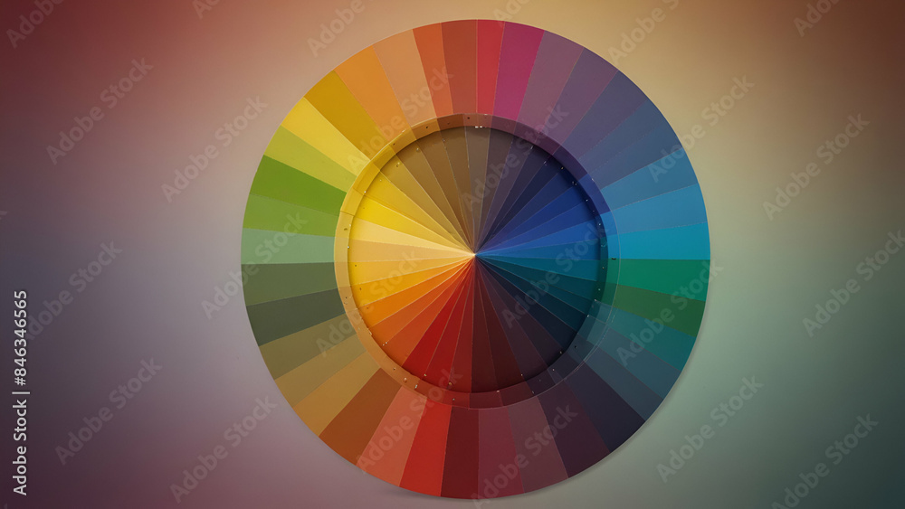 color wheel with 12 colors in gradiation in the vibrant sky Stock ...