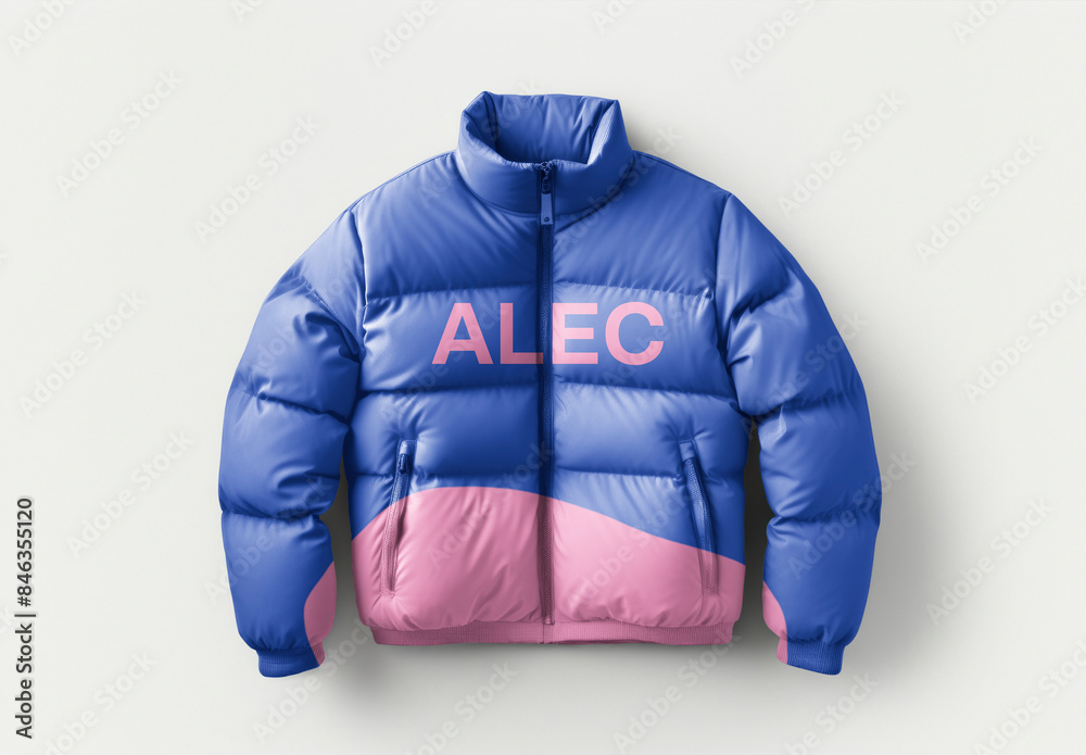 Puffer Jacket Mockup With Generative AI Stock Template | Adobe Stock