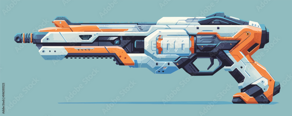 Cartoon futuristic game gun. vector simple illustration Stock Vector ...