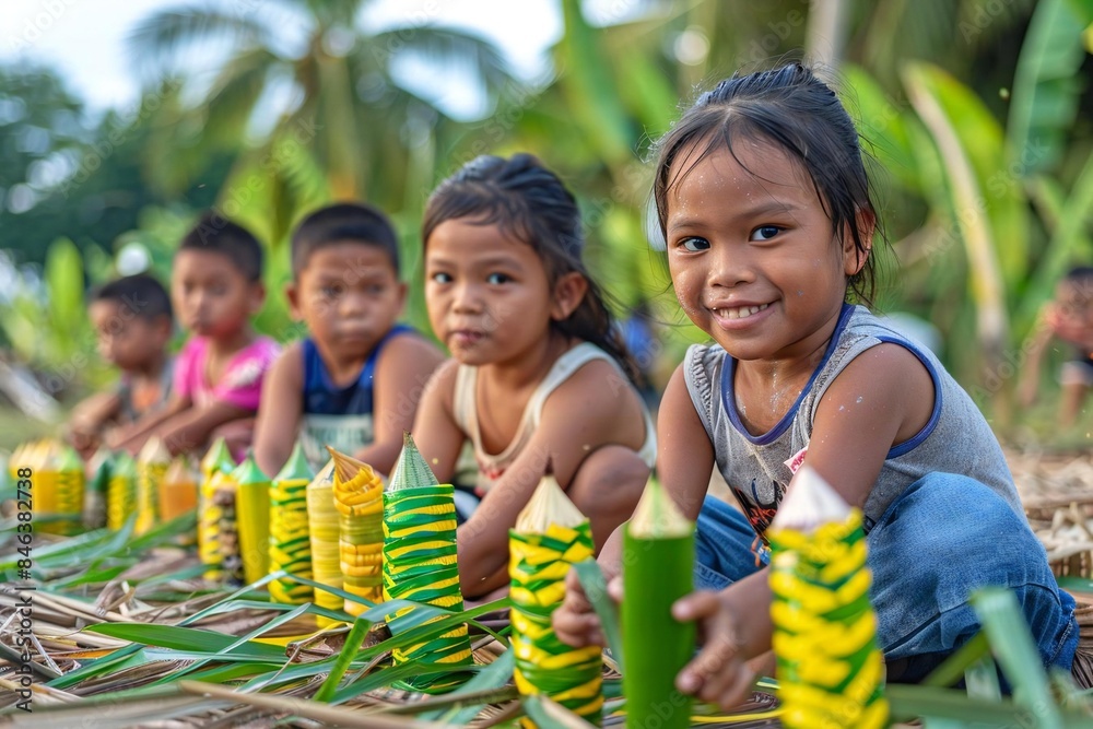 Feast of San Lorenzo Ruiz (Philippines). An outdoor shot of Filipino ...
