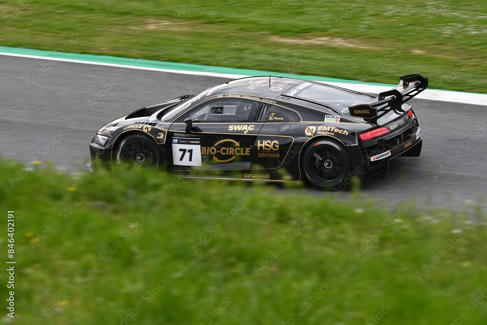 Scarperia, 23 March 2024 Italy: Audi R8 LMS GT3 EVO II of Team Juta ...