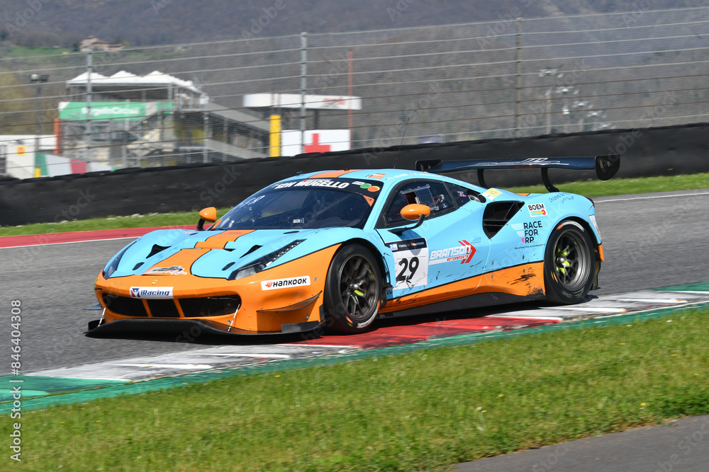 Scarperia, 23 March 2024 Italy: Ferrari 488 GT3 of Team Pellin Racing ...
