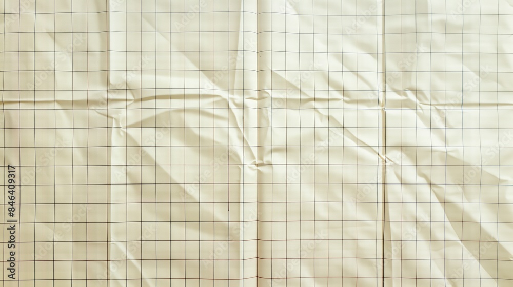 Seamless Crumpled Sheet of Squared Paper Texture Background Stock Photo ...
