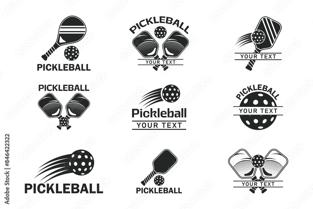 Pickleball SVG, Pickleball vector SVG, Pickleball Logo, Pickleball Bat ...