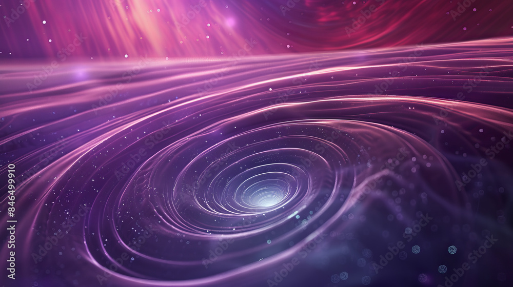 Colorful abstract background with contoured spacetime vortex spiral and ...