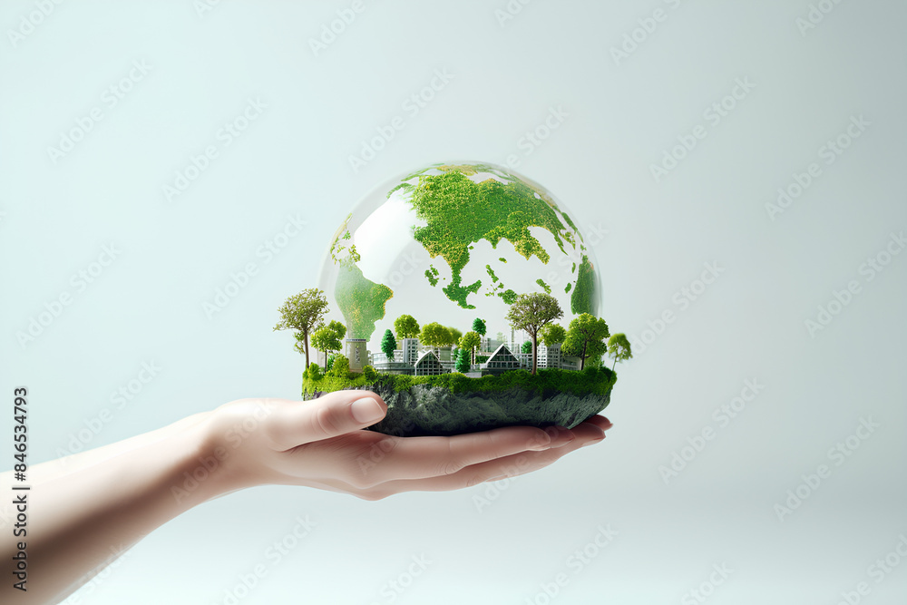 world environment day 3d concept background. White background ...