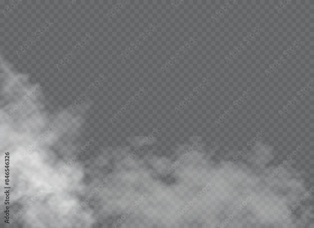 White smoke puff isolated on transparent background.. PNG. . Vector ...