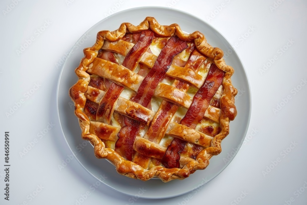 Bacon Lattice Breakfast Pie: Flaky Puff Pastry with Spicy Bacon and ...