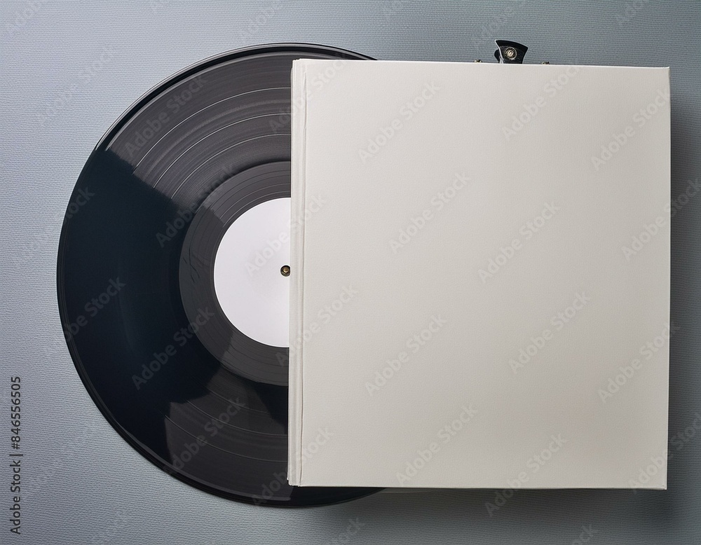 Mockup of a blank vinyl album cover sleeve isolated with a clipping ...
