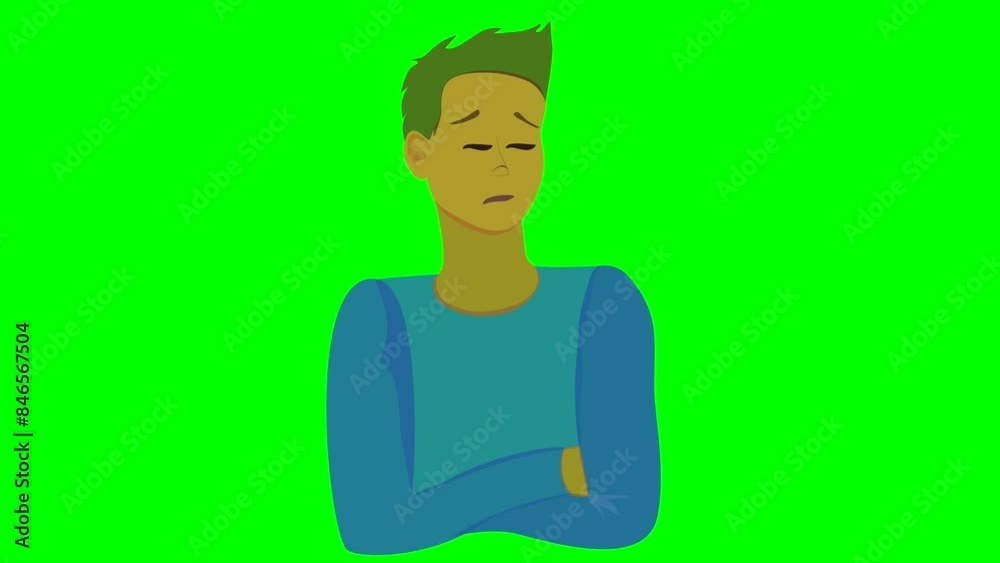 Animated or cartoon character, man or guy, lip sync, facial animation ...