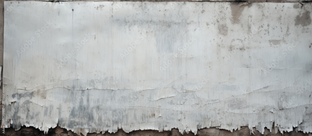 Tattered paper posters create a weathered look on an urban street ...
