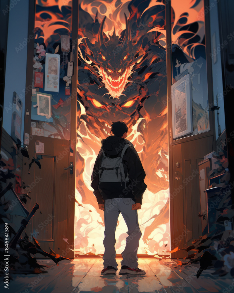 Anime character captured from a cinematic masterpiece with a great ...