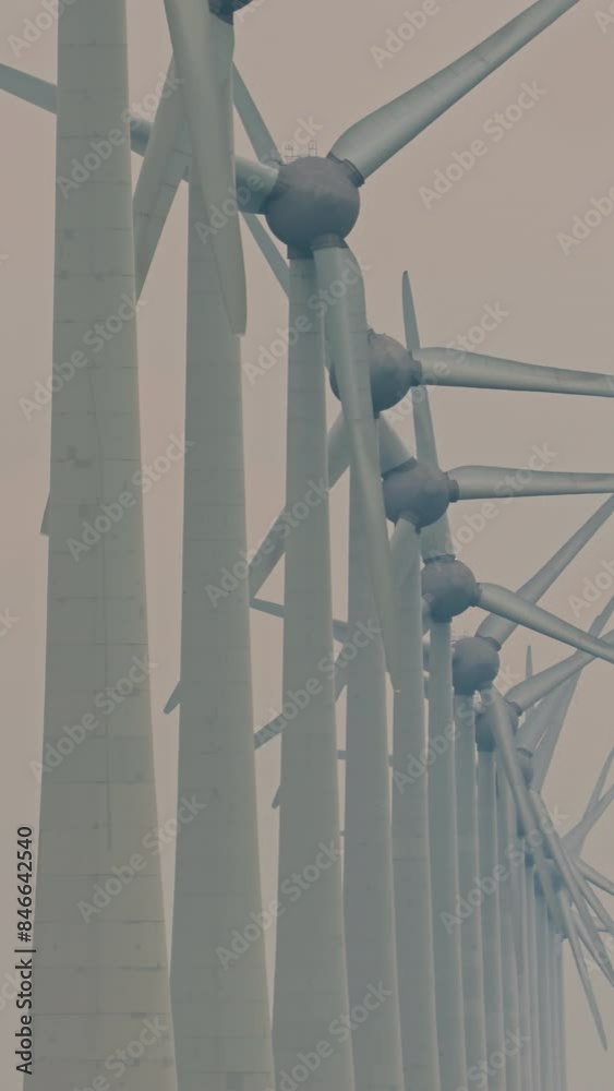 Renewable energy source. Windmill park green energy. Windmill offshore ...