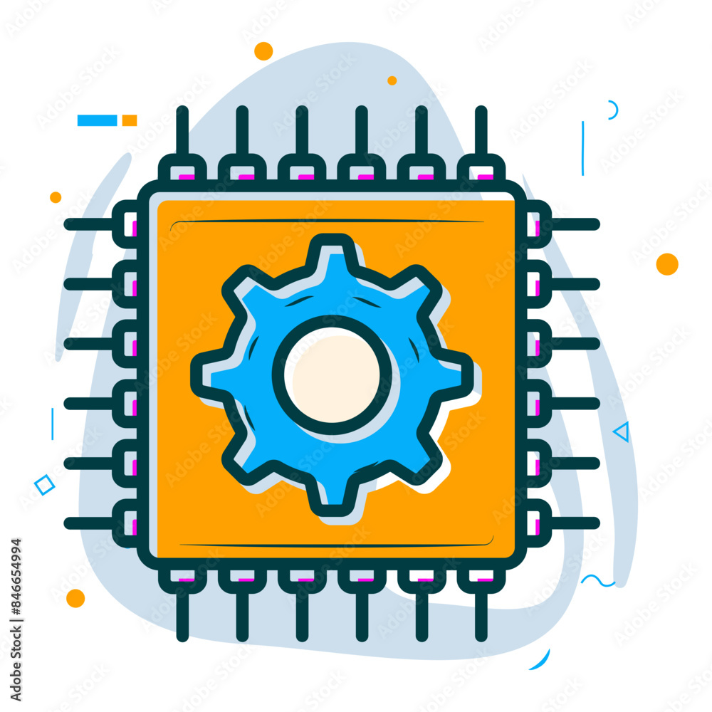 neural processing unit ai chip concept, field-programmable gate array ...