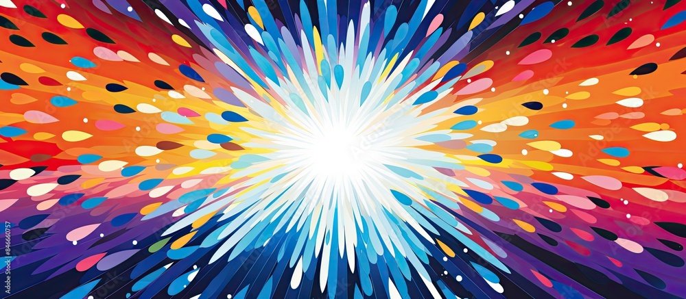 Abstract background featuring a Japanese-inspired exploding starburst ...