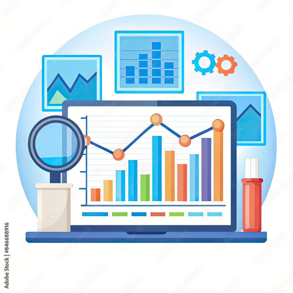 Marketing and Data Analysis Infographics Backgrounds Visual Templates ...