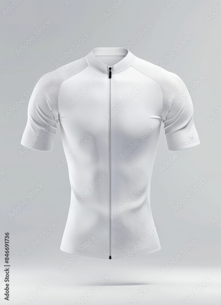 White cycling jersey mockup Stock Photo | Adobe Stock