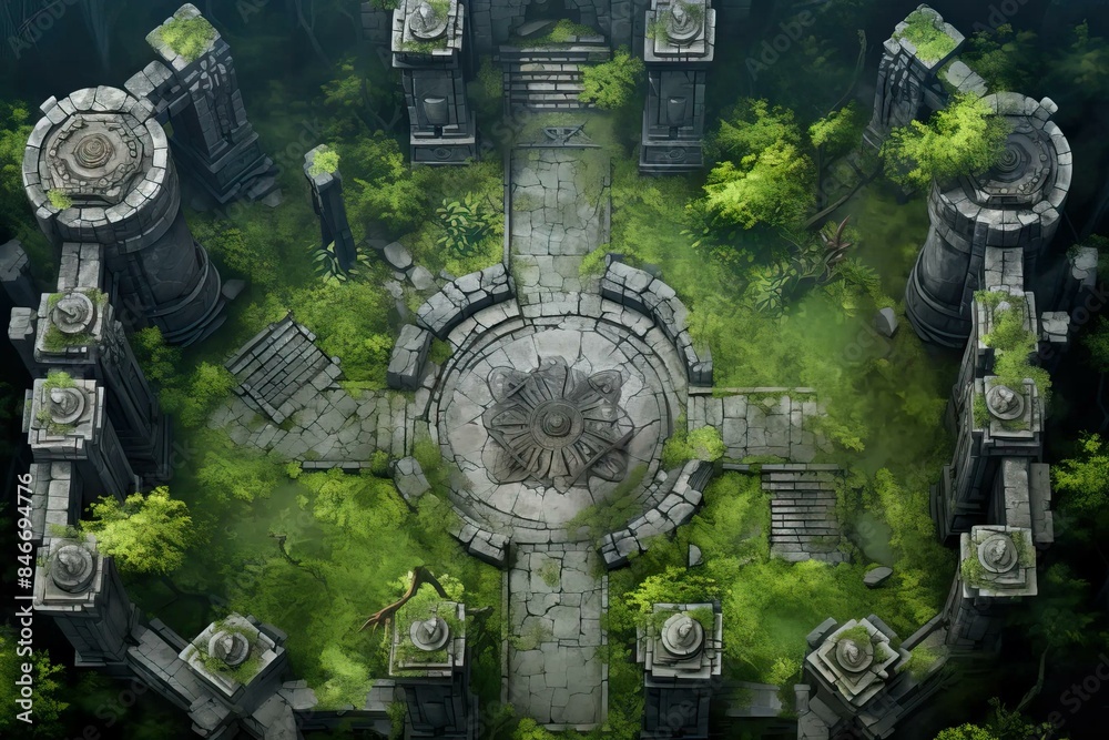 DnD Battlemap Ancient Ruins in Decay - Discover an ancient ruin in ...