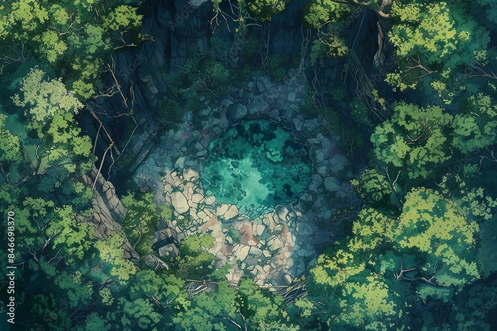 DnD Battlemap Bear Lair Battlemap Style Concept Art - Rough sketch ...