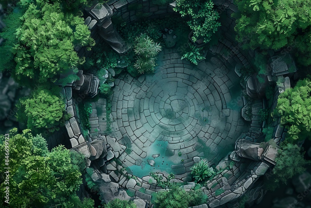 Ilustração do Stock: DnD Battlemap Bear Lair Battlemap Style. A ...