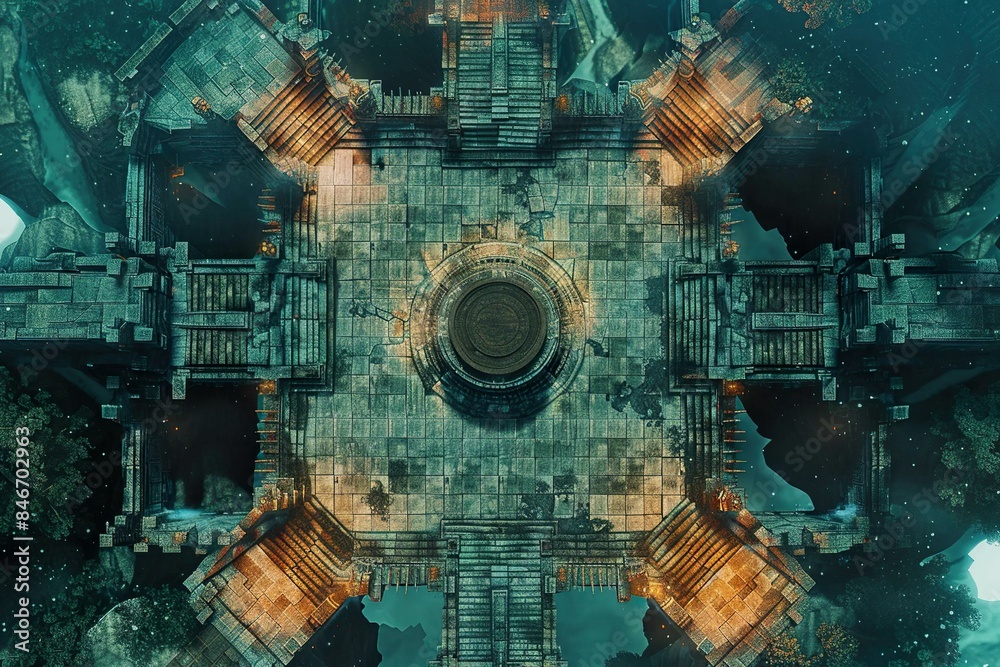 DnD Battlemap Celestial Temple Battlemap - Capture the mystical ...