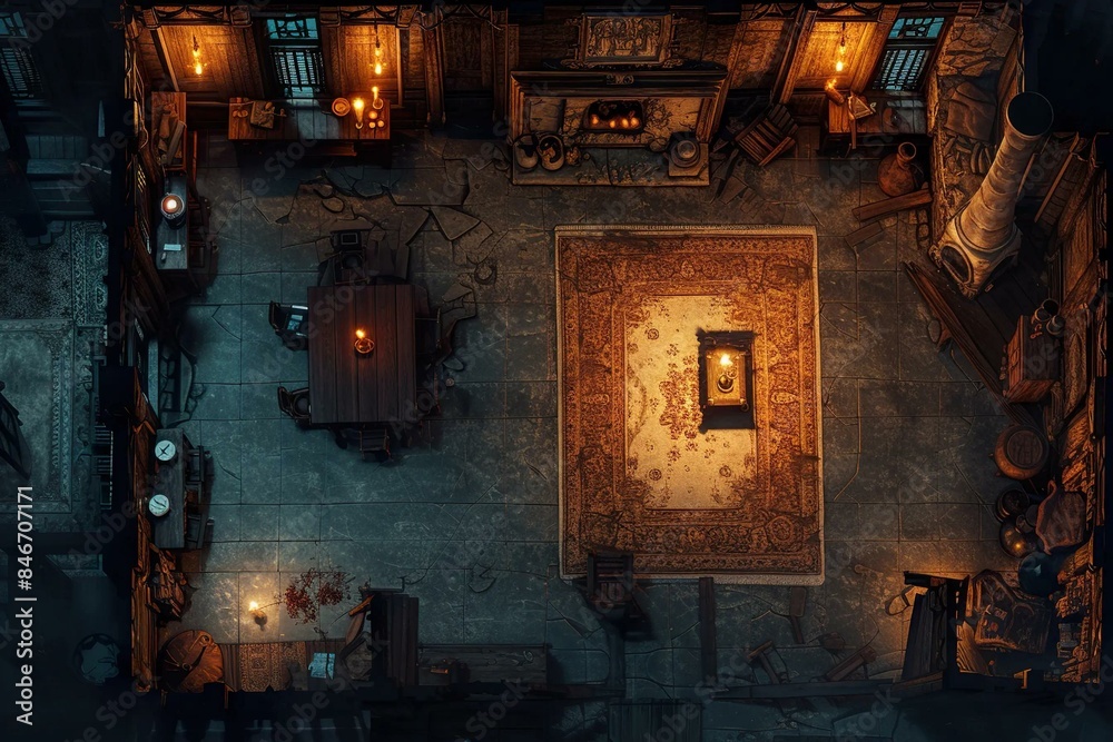 DnD Battlemap Cultists Room Battlemap - A mysterious and eerie setting ...