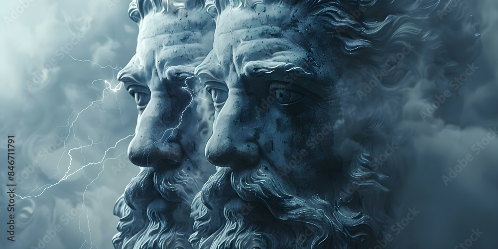 Zeus Greek mythologys god of thunder and lightning known for power ...