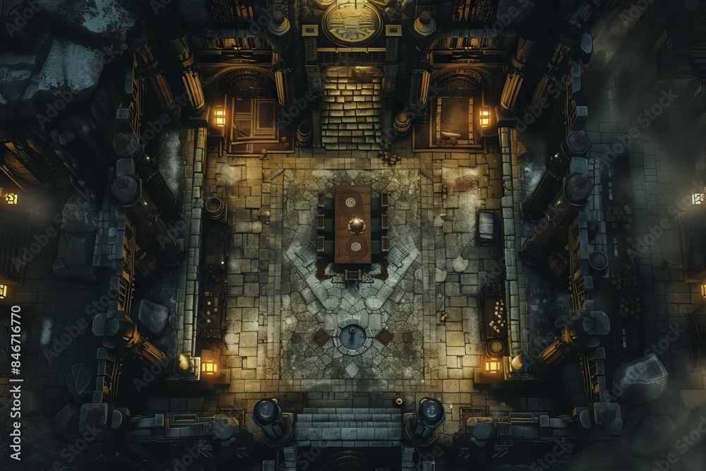 DnD Battlemap Dwarven Hall Battlemap. An intricate underground map ...