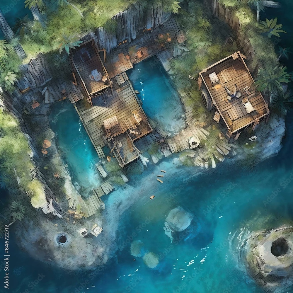 DnD Battlemap Ghost Shipwreck Bay - Fantasy shipwreck scene in 4K ...