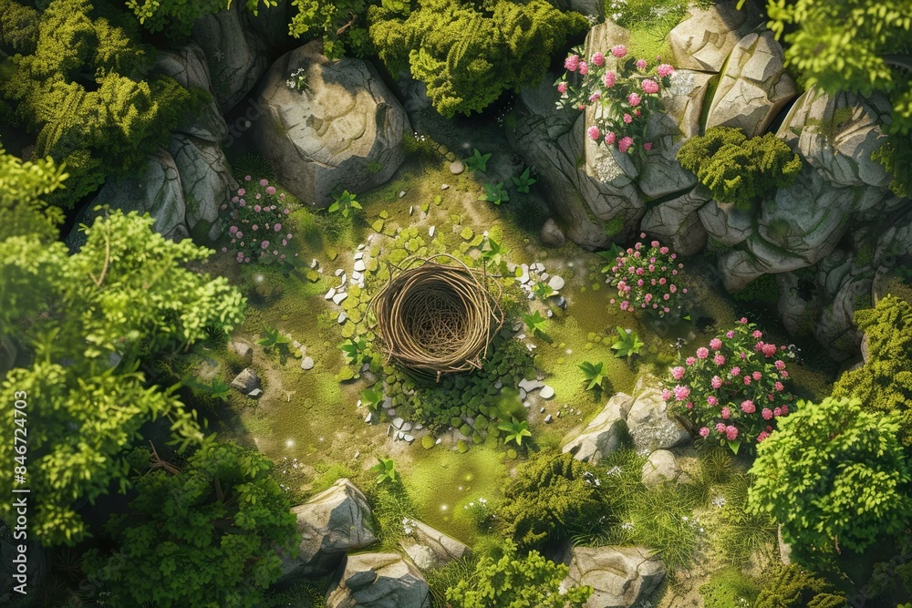 DnD Battlemap Giant Bird Nest Battlemap - A huge nest surrounded by ...