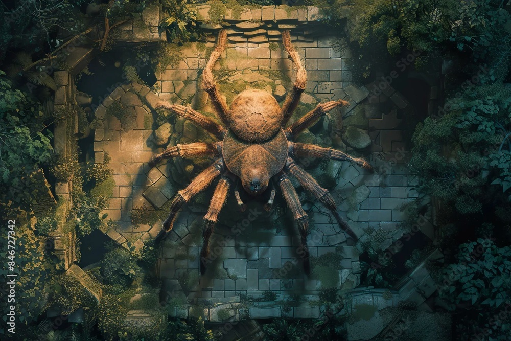 DnD Battlemap Giant Spider Lair - A mysterious and chilling scene with ...