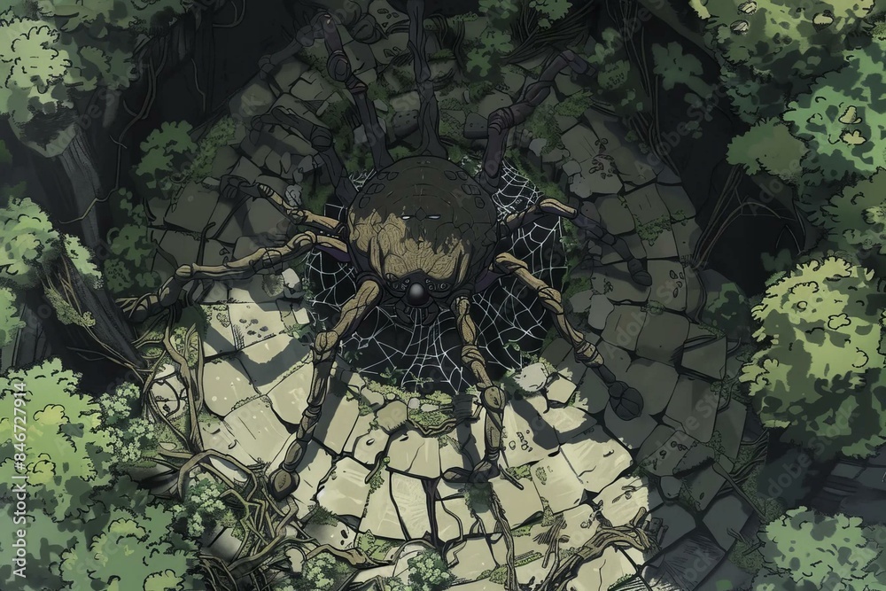 DnD Battlemap Giant Spider Nest - Detailed battlemap for fantasy ...