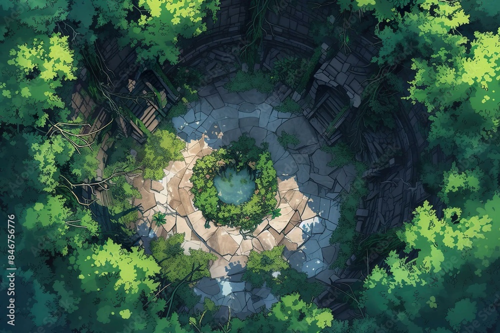 DnD Battlemap Monster Nest Battlemap - A chaotic scene of a monster ...