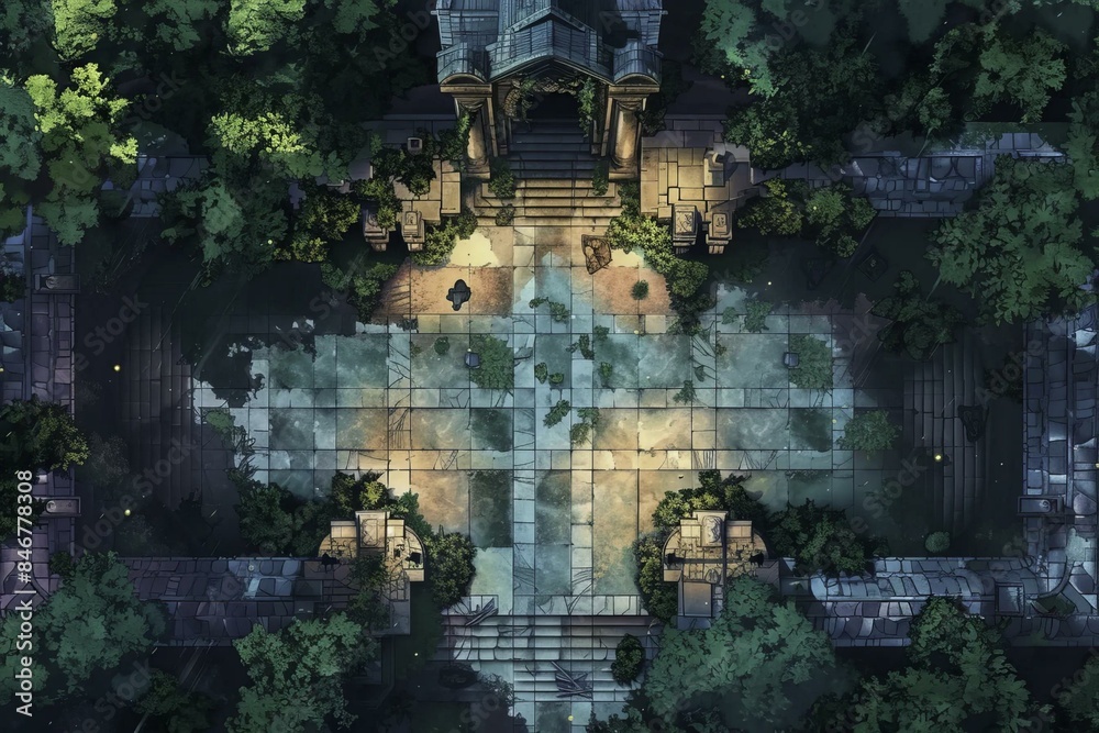 DnD Battlemap Shadow Corridor Battlemap: A mysterious maze with eerie ...