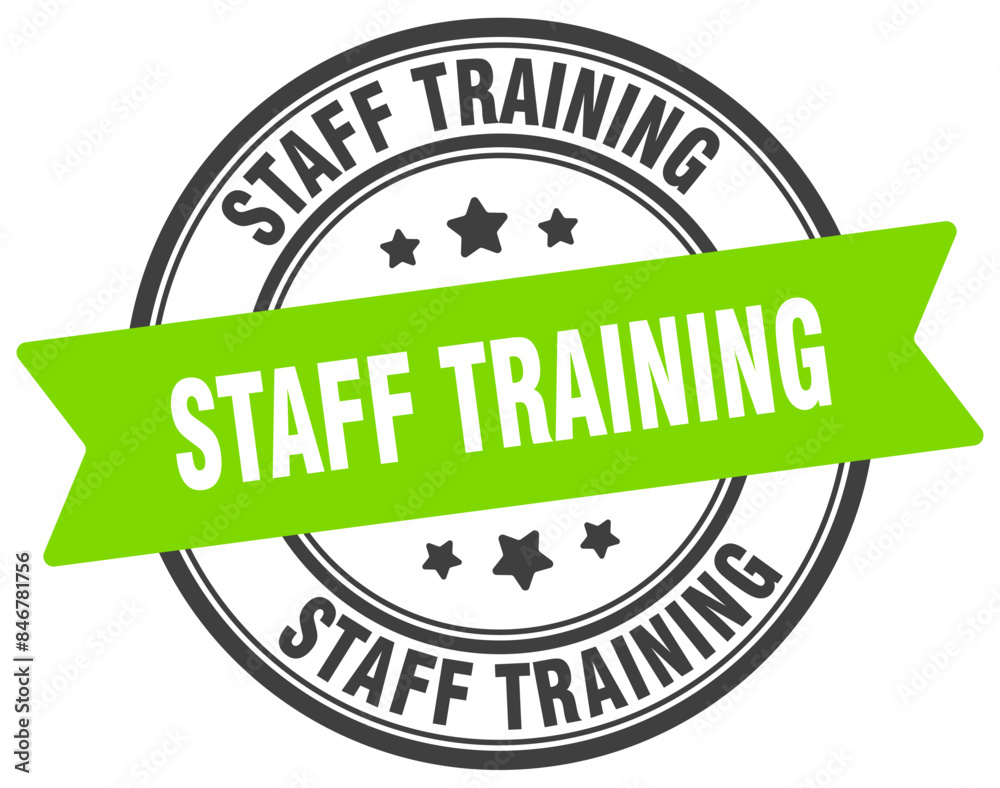 staff training stamp. staff training label on transparent background ...