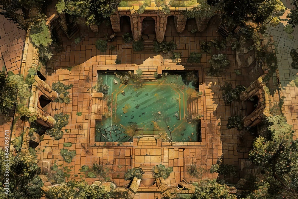 ภาพประกอบสต็อก DnD Battlemap Spider Den Battlemap - A web-filled lair ...
