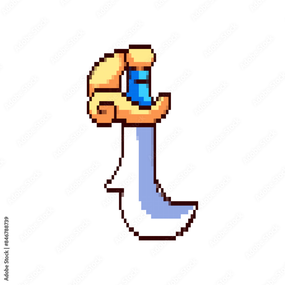 Pixel art illustration Sword. Pixelated pirate sword. Pirate sword ...