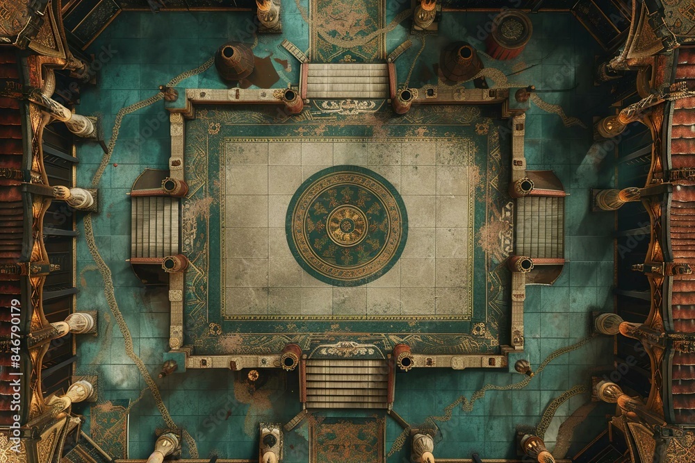 DnD Battlemap Throne Room Battlemap: An intricate throne room setting ...