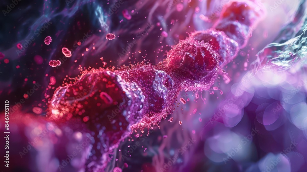 Animated process of bone marrow extraction and transplantation ...