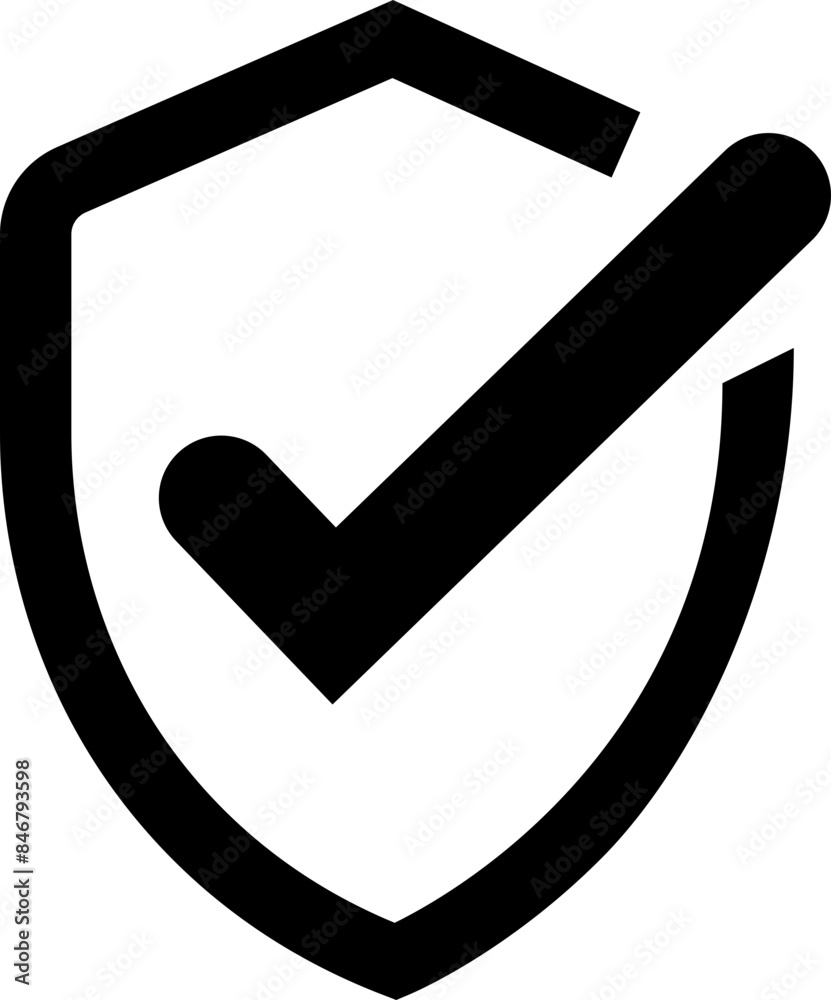 Check Mark shield icons design template, Symbol of security, safety ...