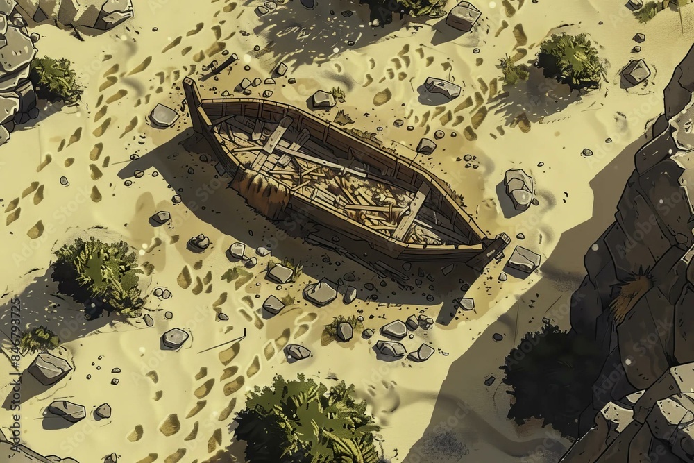 DnD Battlemap Treasure hoard in the dunes: A mysterious discovery ...