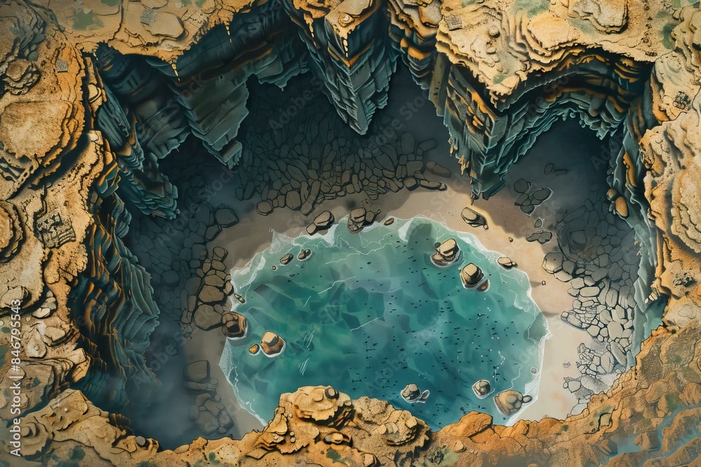 DnD Battlemap Undersecave Battlemap: Mysterious underground map for ...